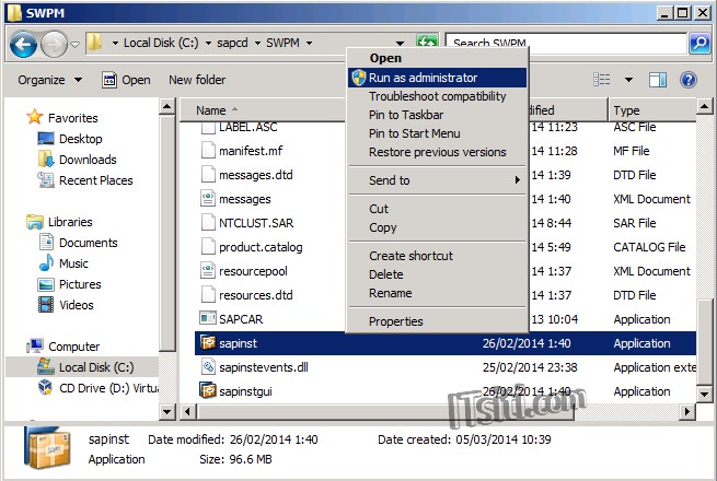 SAP NetWeaver 7.3 JAVA Installation Steps